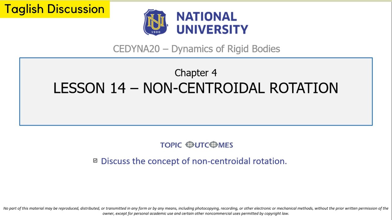 Dynamics of Rigid Bodies - Non-Centroidal Rotation - YouTube