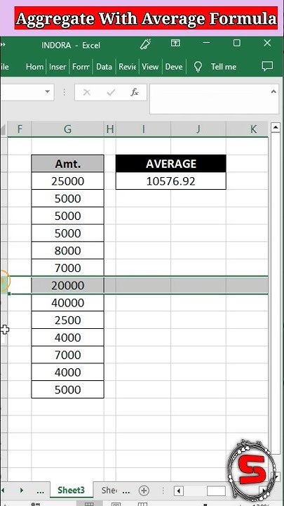 Aggregate With Average Formula| Aggregate Function In Excel| #shorts #excel - YouTube