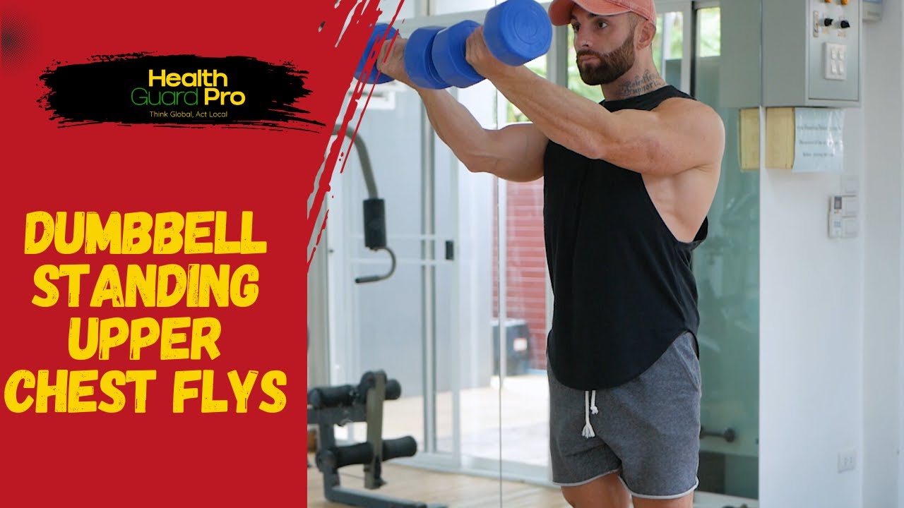 Chest Exercise: Dumbbell Standing Upper Chest Flys - YouTube