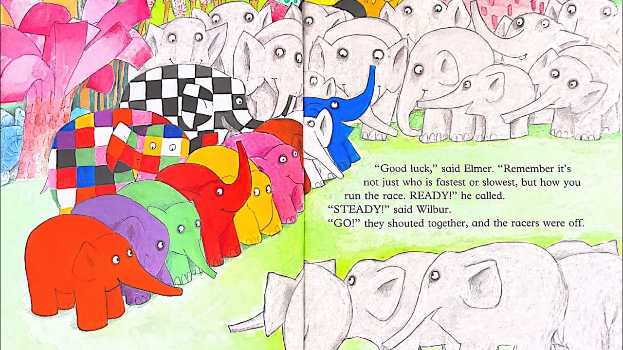 ELMER AND THE RACE | David McKee | Bedtime Story For Kids | English ...