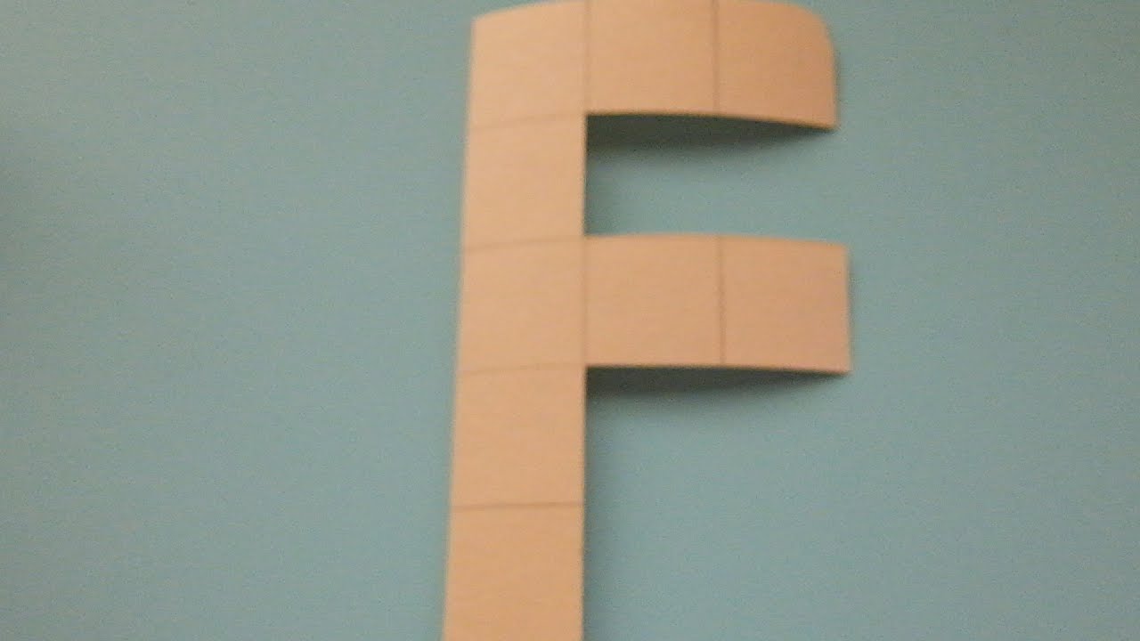 Easy to Make Letter F Paper Craft with Grid - YouTube