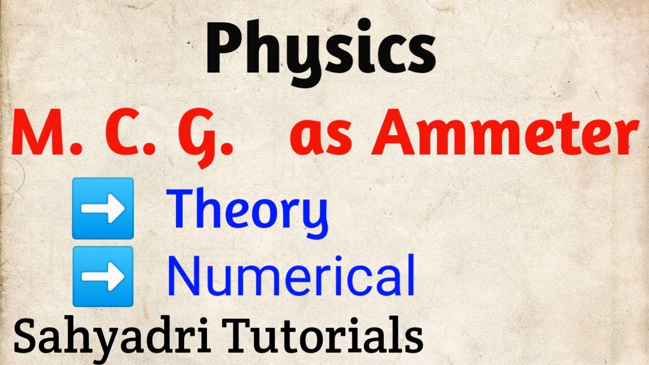 Conversion Galvanometer Into Ammeter | Galvanometer as Ammeter ...