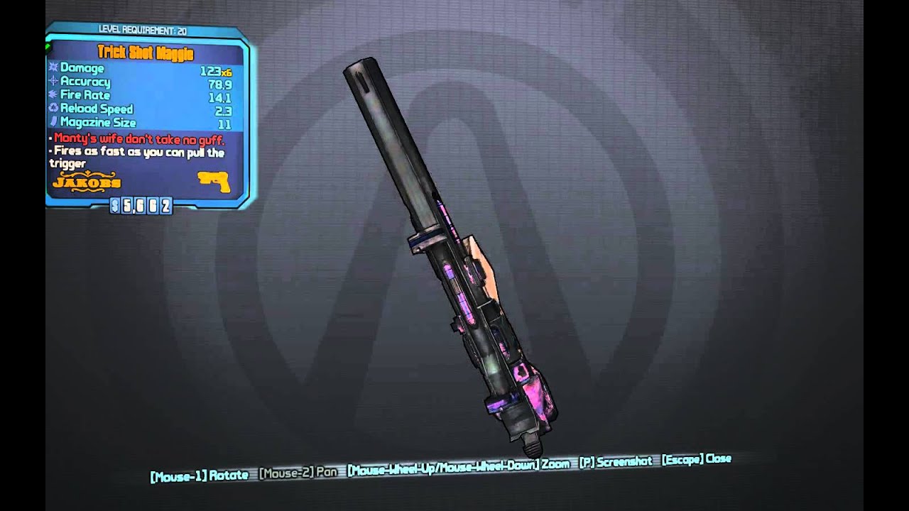 Trick Shot Maggie Legendary Pistol Borderlands 2 - YouTube