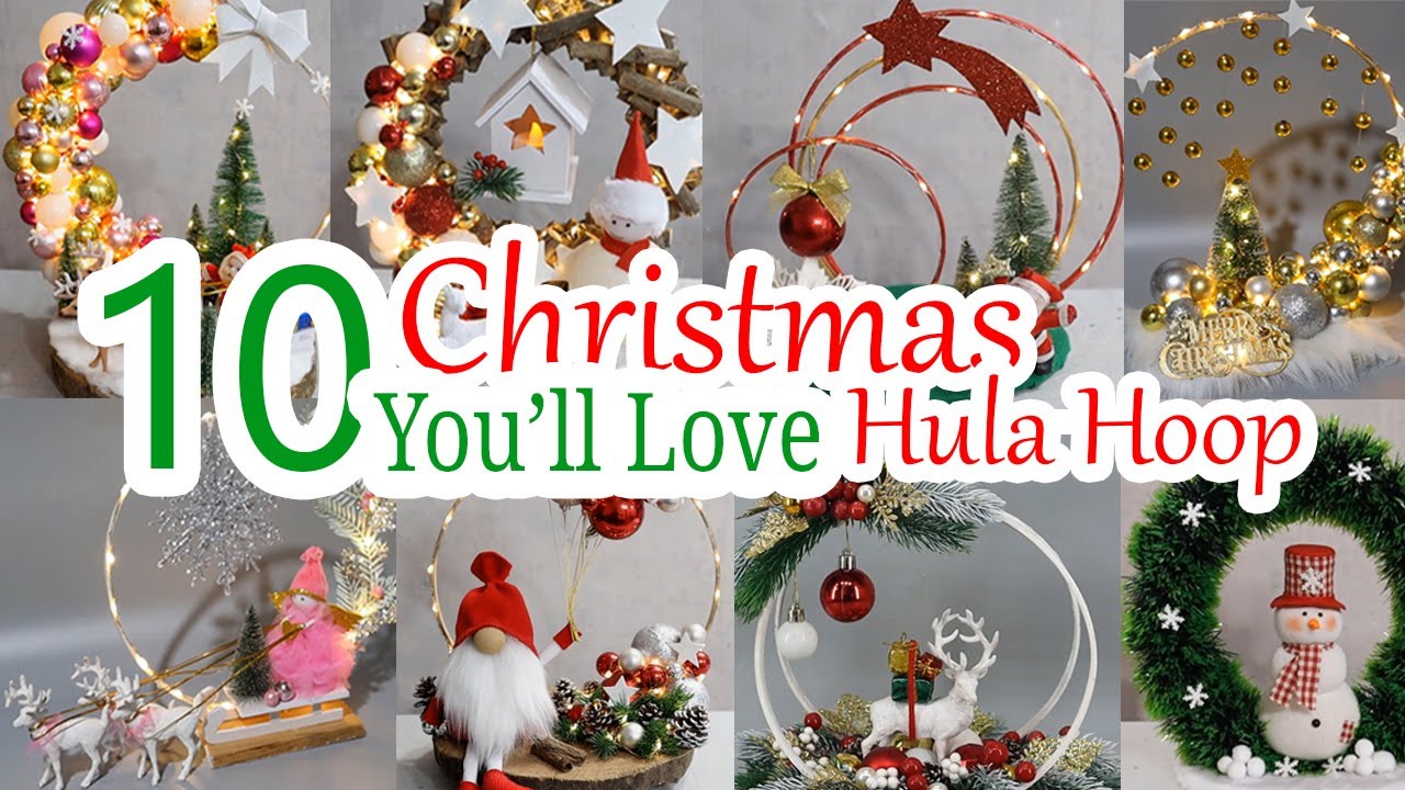 10 DIY Christmas Hula Hoop Decoration Ideas You’ll Love 2024 - YouTube