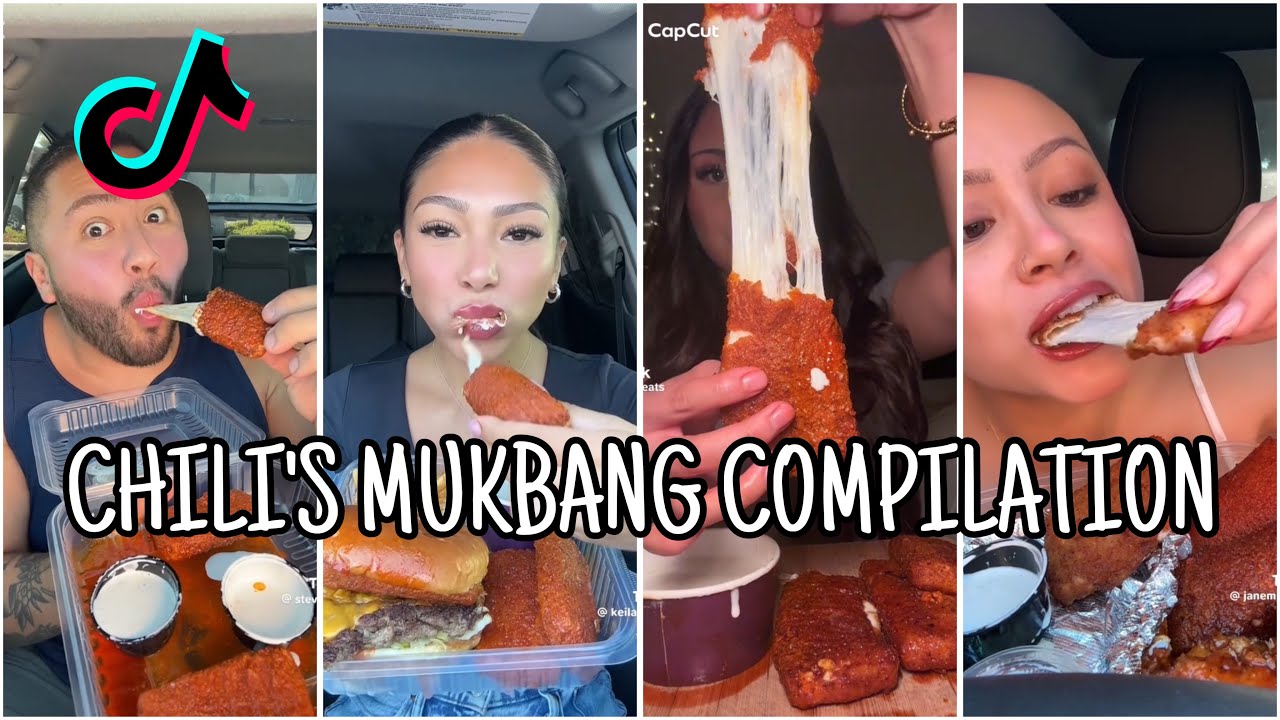 CHILI’S Mukbang TikTok Compilation - YouTube