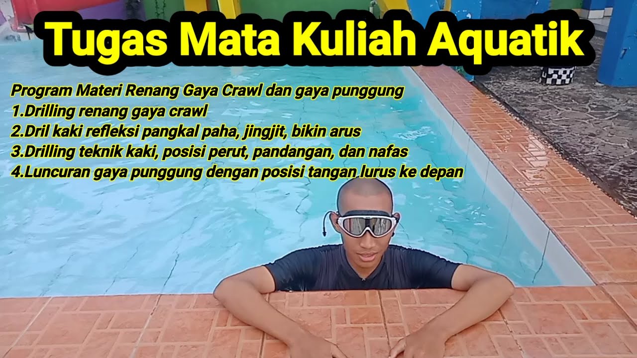 Program latihan renang gaya crawl & gaya punggung Mata Kuliah Aquatik ...