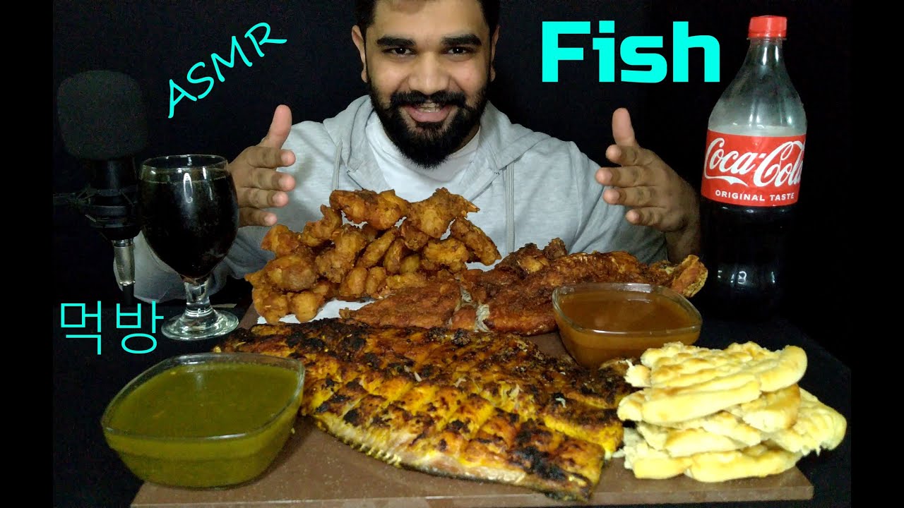 ASMR EATING GRILLED FISH & FRIED FISH | ASMR KOREAN SEA FOOD | RAW ...