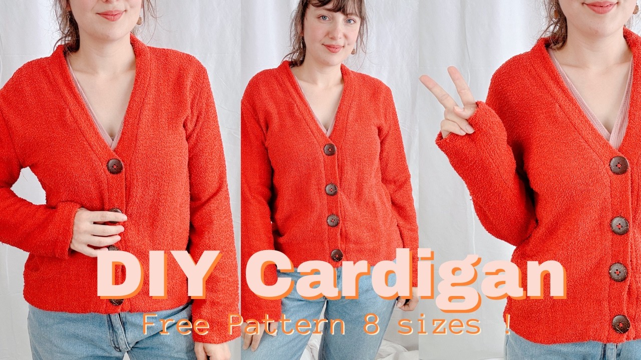 Easy Cardigan Sewing Project | Beginner-Friendly + Free Pattern ...