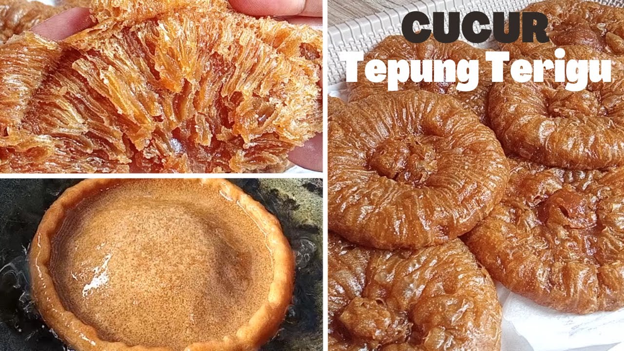 KUE CUCUR GULA MERAH TEPUNG TERIGU FULL SERAT dan LEMBUT - YouTube
