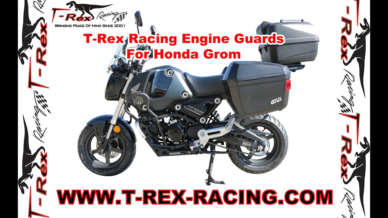 T-Rex Engine Guards For Honda Grom 2021 - UP - YouTube