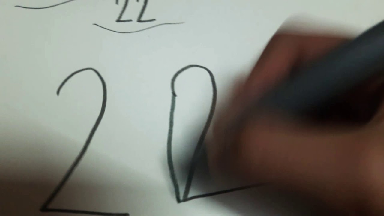 How to draw parrot with number 22.Easy steps for classes U.K.G TO 1st ...