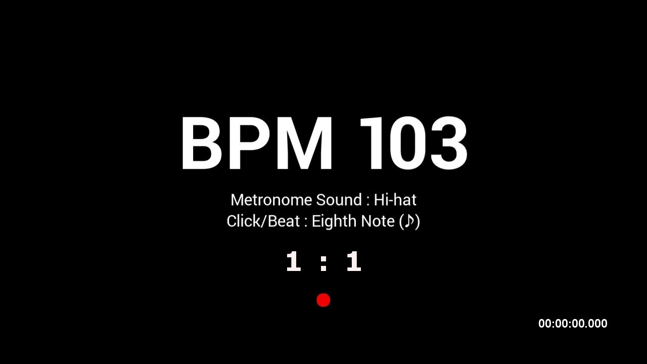 Metronome BPM 103 / Hi-hat / 8th - YouTube