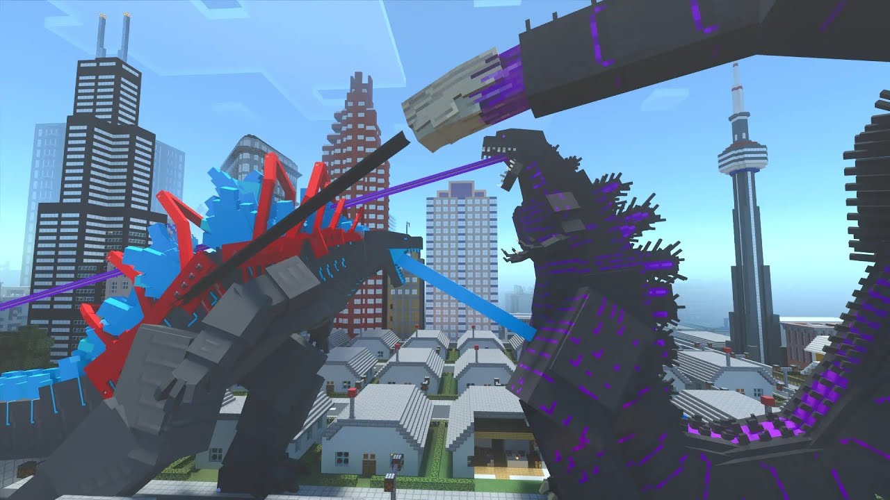 godzilla VS Shin Godzilla MCPE in Minecraft PE - MMCRAFT TV - YouTube