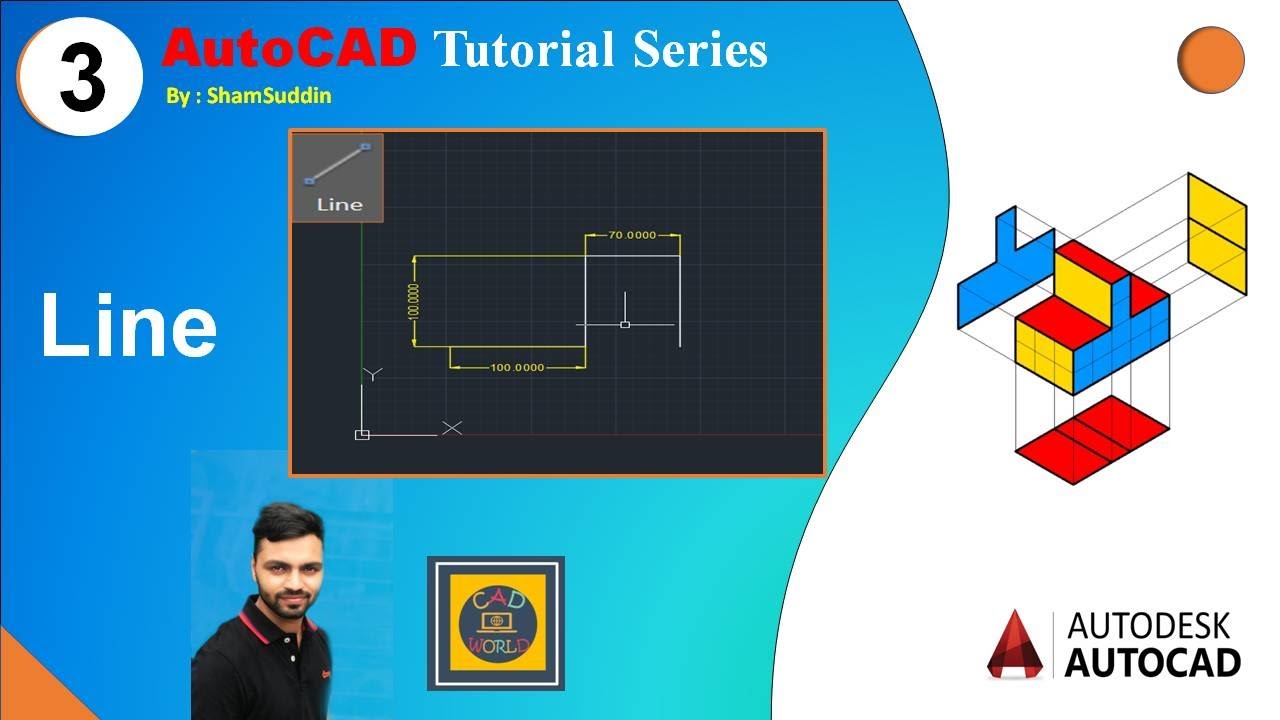 #3 | Line Command | Ortho mode | Dimension Linear | Autodesk-AutoCAD ...
