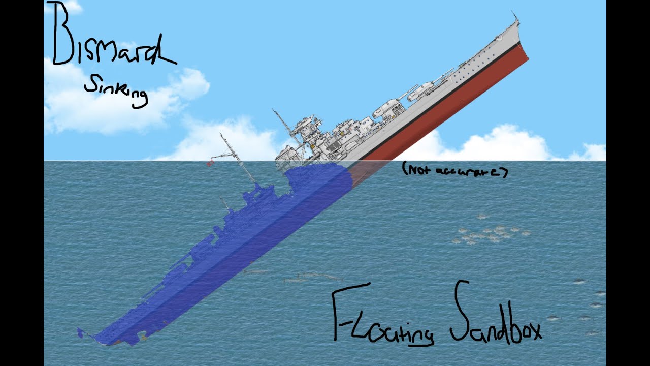 Sinking Bismarck in Floating Sandbox - YouTube