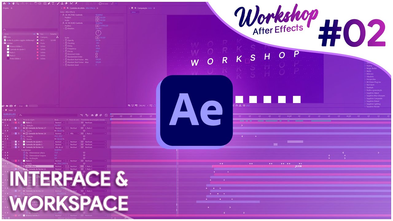 After Effects: Workshop #02 | Conheça a Interface e Workspace - YouTube