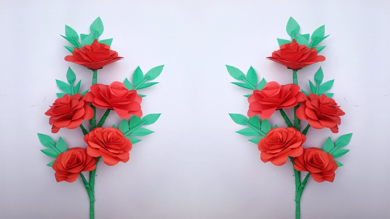 Paper Flower Making | kagojer Ful | কাগজের ফুল বানানো | ফুল বানানো ...