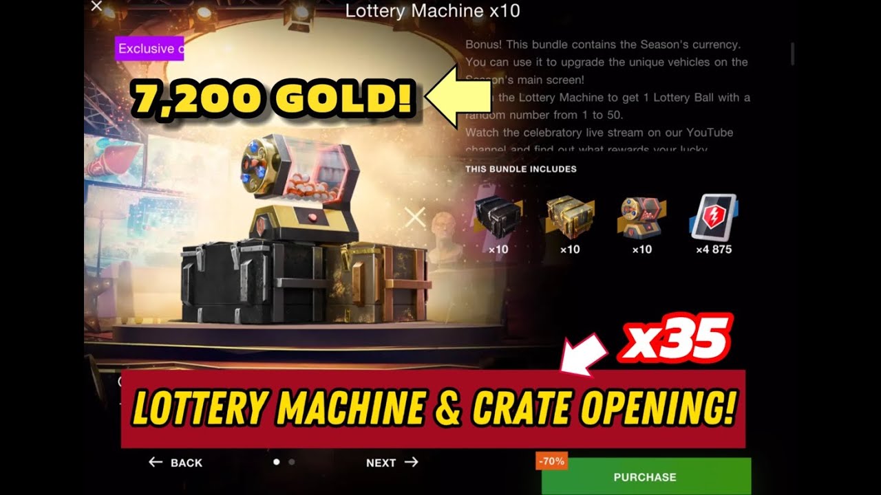 wot Blitz Crate Opening Lottery Machine x35 Container Opening Mega ...