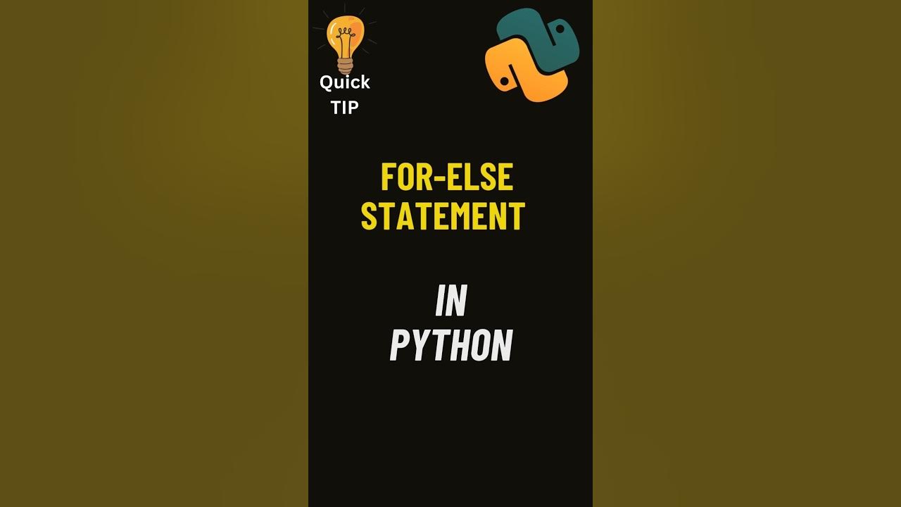 For Else Statement In Python Pythonprogramming Pythontutorial Youtube