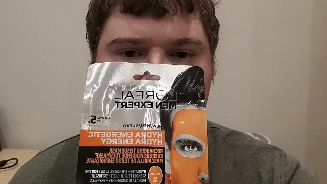 loreal men expert hydra energetic hydra energy face mask - YouTube