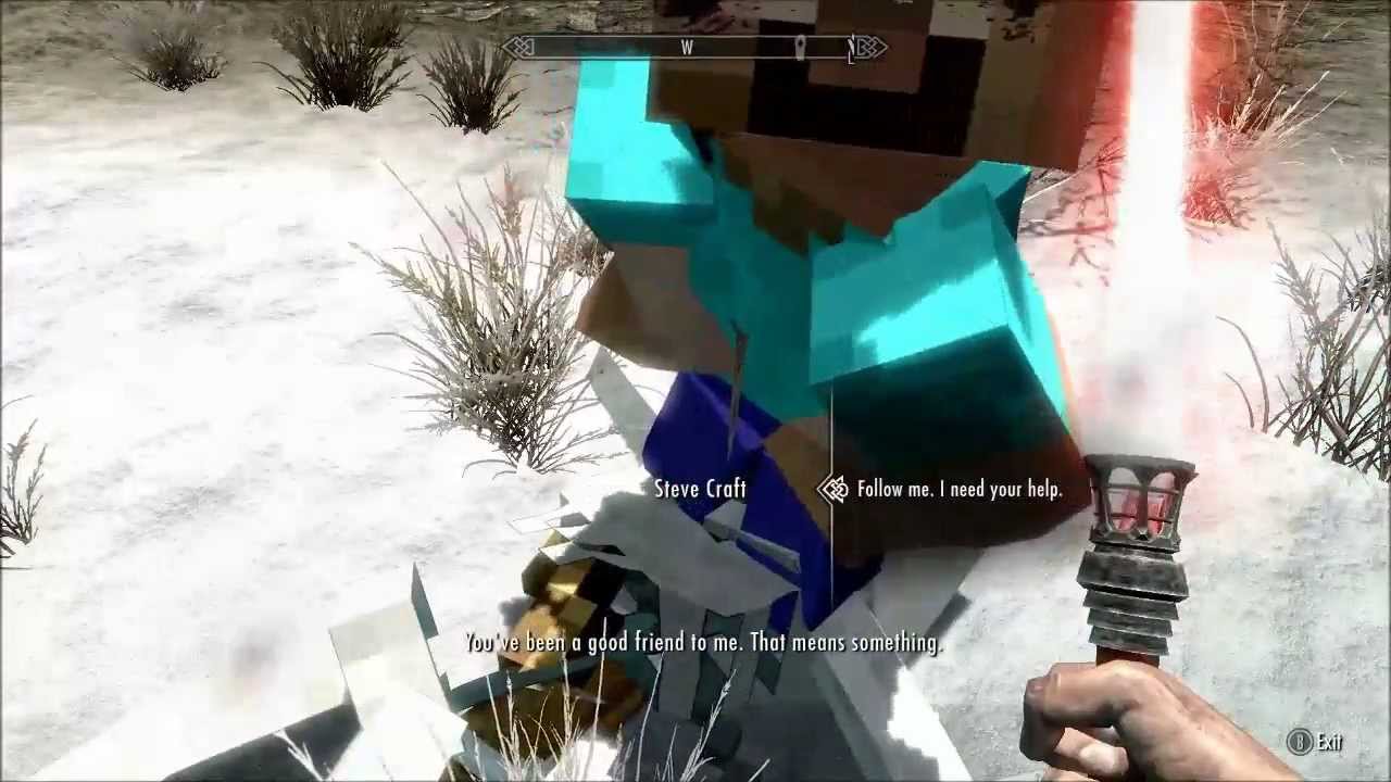 skyrim minecraft mod - YouTube