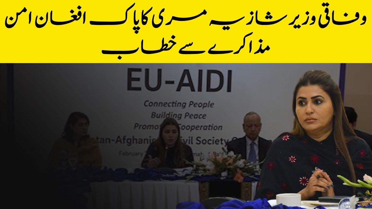 Shazia Marri, Federal Minister in conversation with Pak-Afghan Peace ...