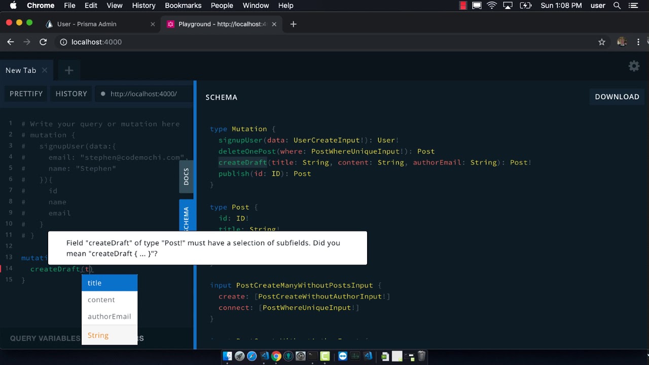 Prisma 2 Sneak Peak- #3 Run Prisma Studio and start backend server ...