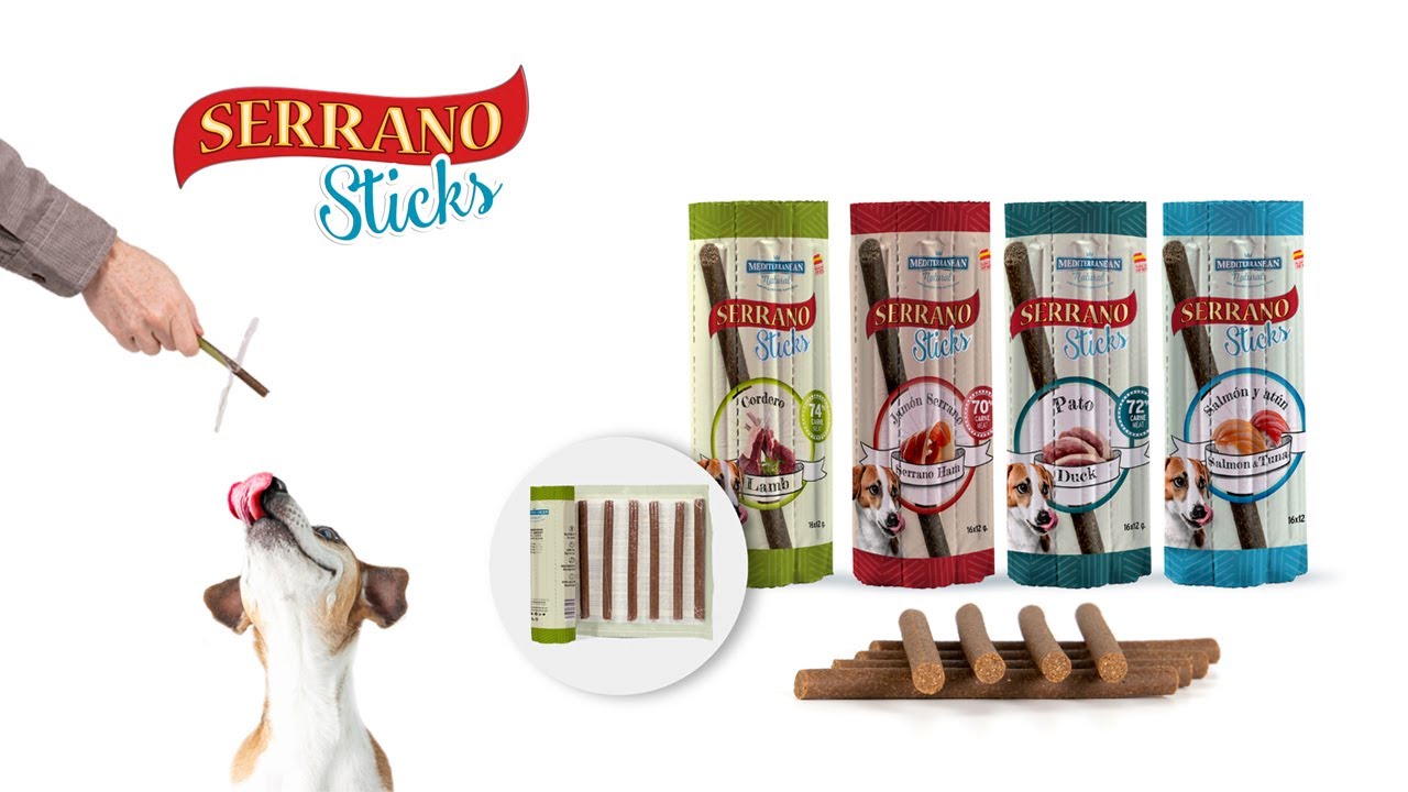 Serrano Sticks para perros de Mediterranean Natural / Meat sticks for ...