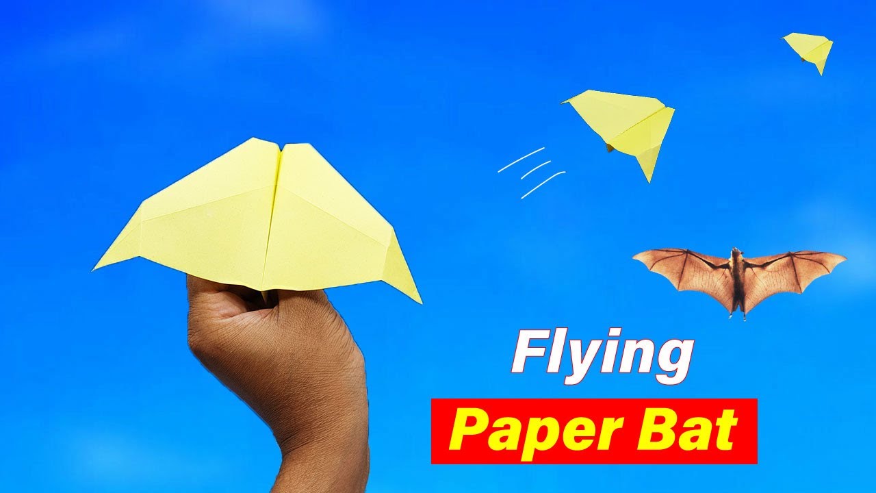 Flying Bat - How to Make a Flying Paper Bat Airplane - YouTube