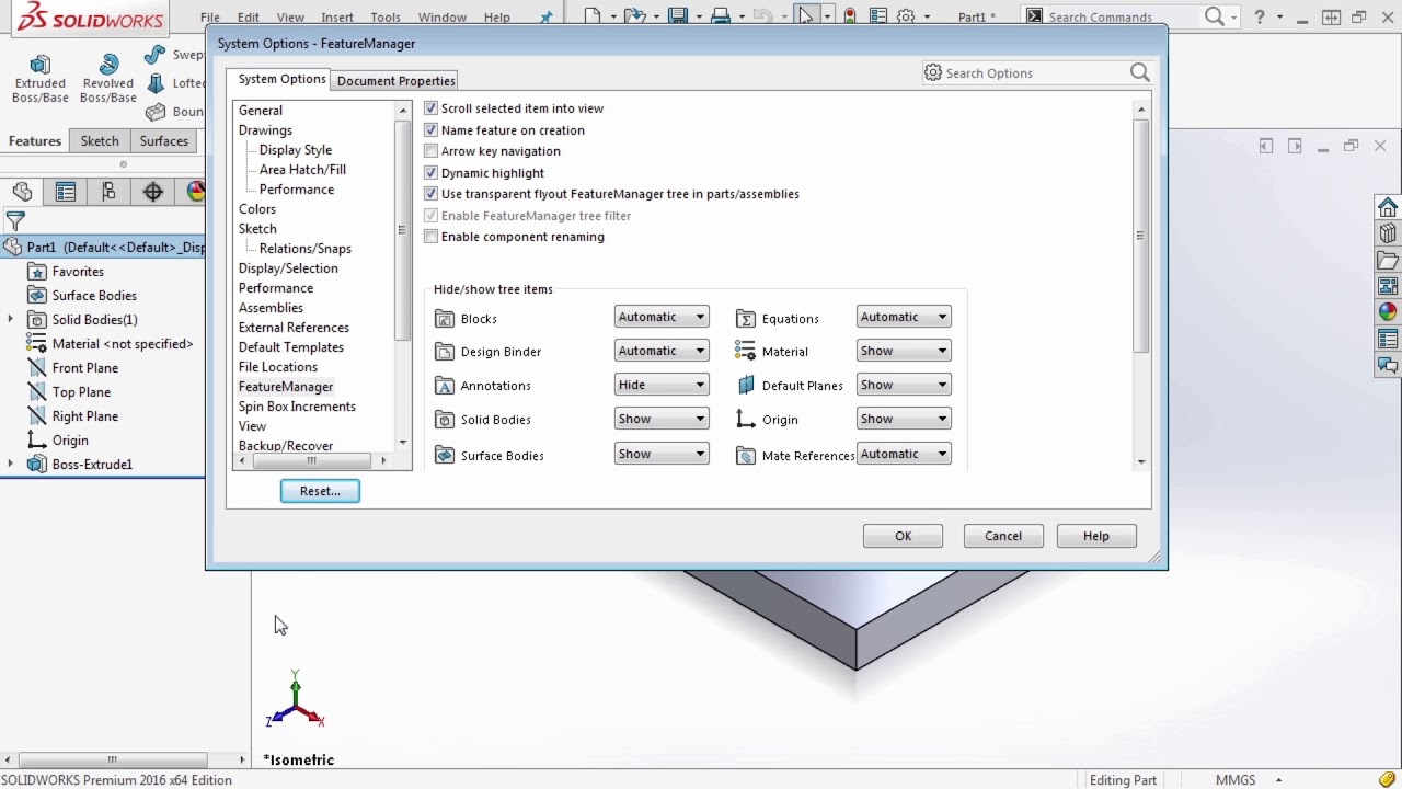 Solidworks Tutorial 5 Customizing Ui Part 2 Youtube