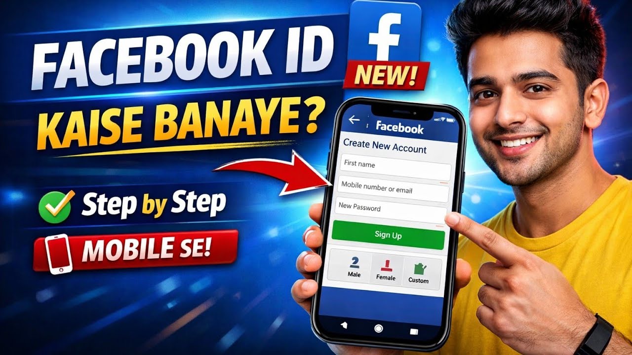 Facebook ID Kaise Banaye 📱 | New Facebook Account Banana Sikhe Step By ...