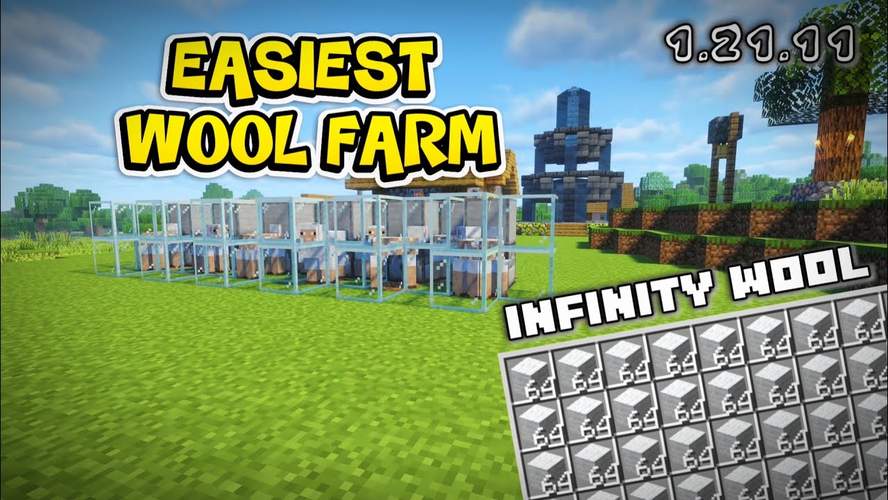 The Best Easy to Build Wool Farm Tutorial in Minecraft (1.21+) - YouTube