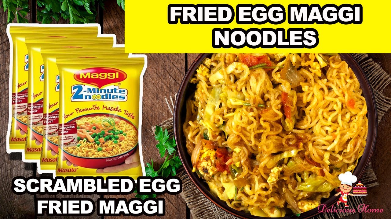 Fried Egg Maggi Recipe I Masal Maggi Recipe I Egg Cabbage Maggi I Maggi ...