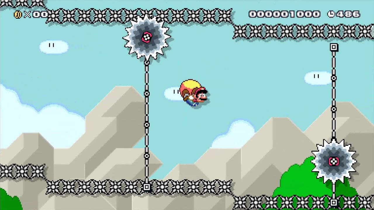 Super Mario Maker - Razor-Sharp Cape Course - YouTube
