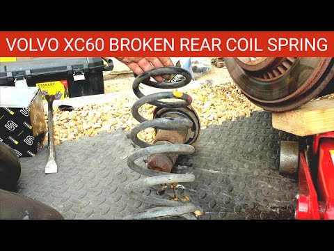 Volvo XC60 Broken Rear Coil Spring Replacement Job. How to Change the ...