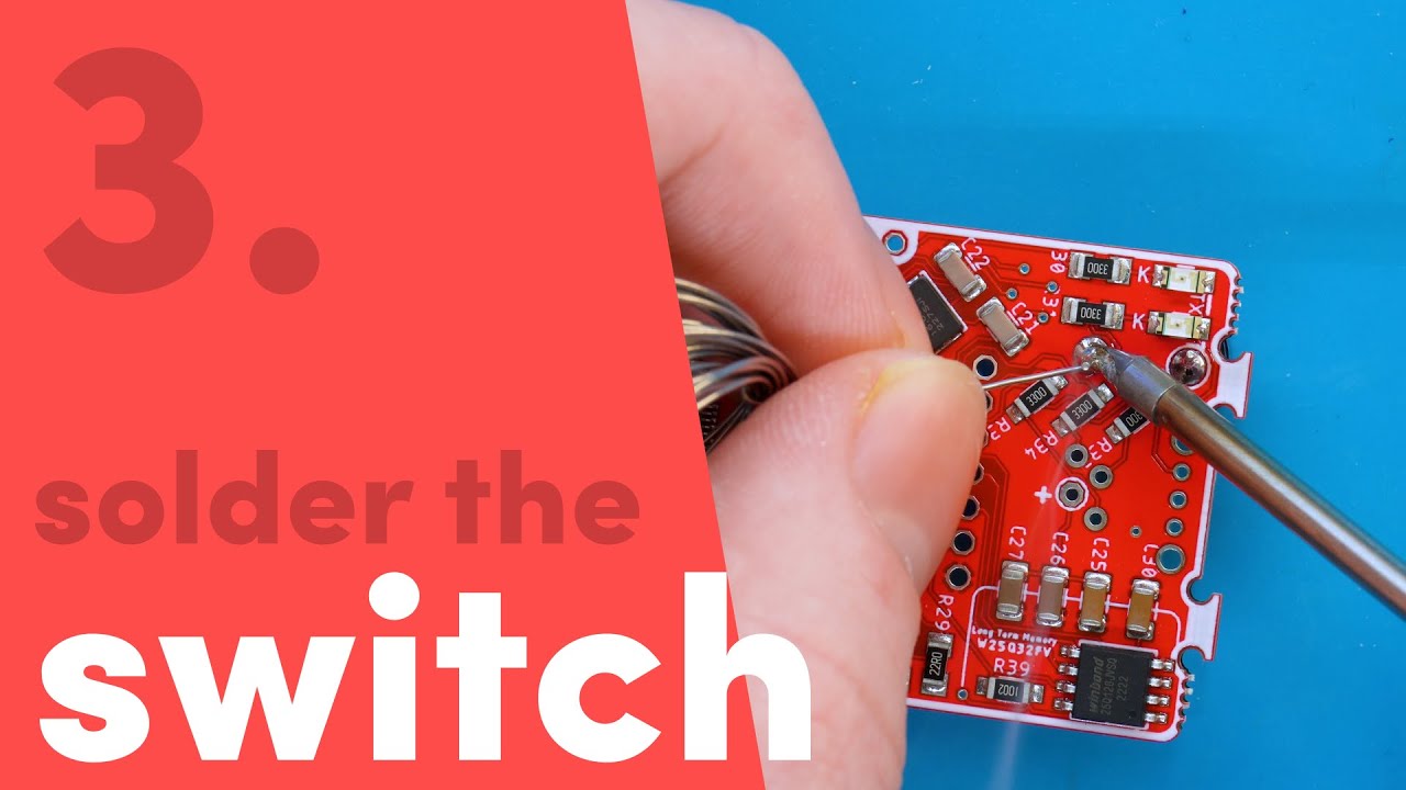 Soldering the switch | Build-your-own game console - YouTube