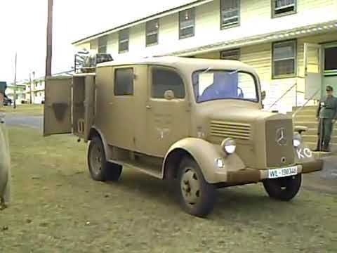 German Luftwaffe radio truck backing up - YouTube