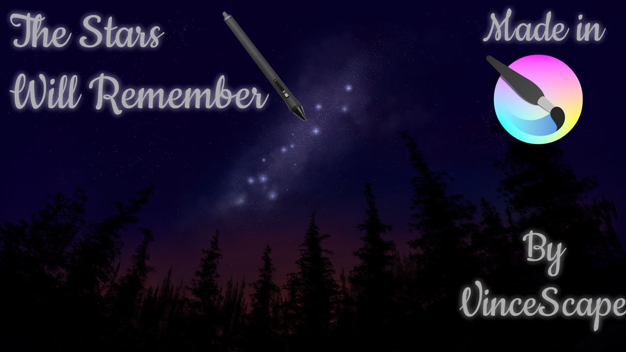 The Stars Will Remember - Galaxy Art Timelapse - Digital Art In Krita ...