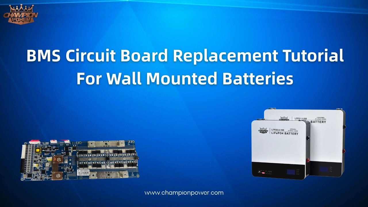 BMS Circuit Board Replacement Tutorial For Champion Power Wall Mounted Batteries - YouTube