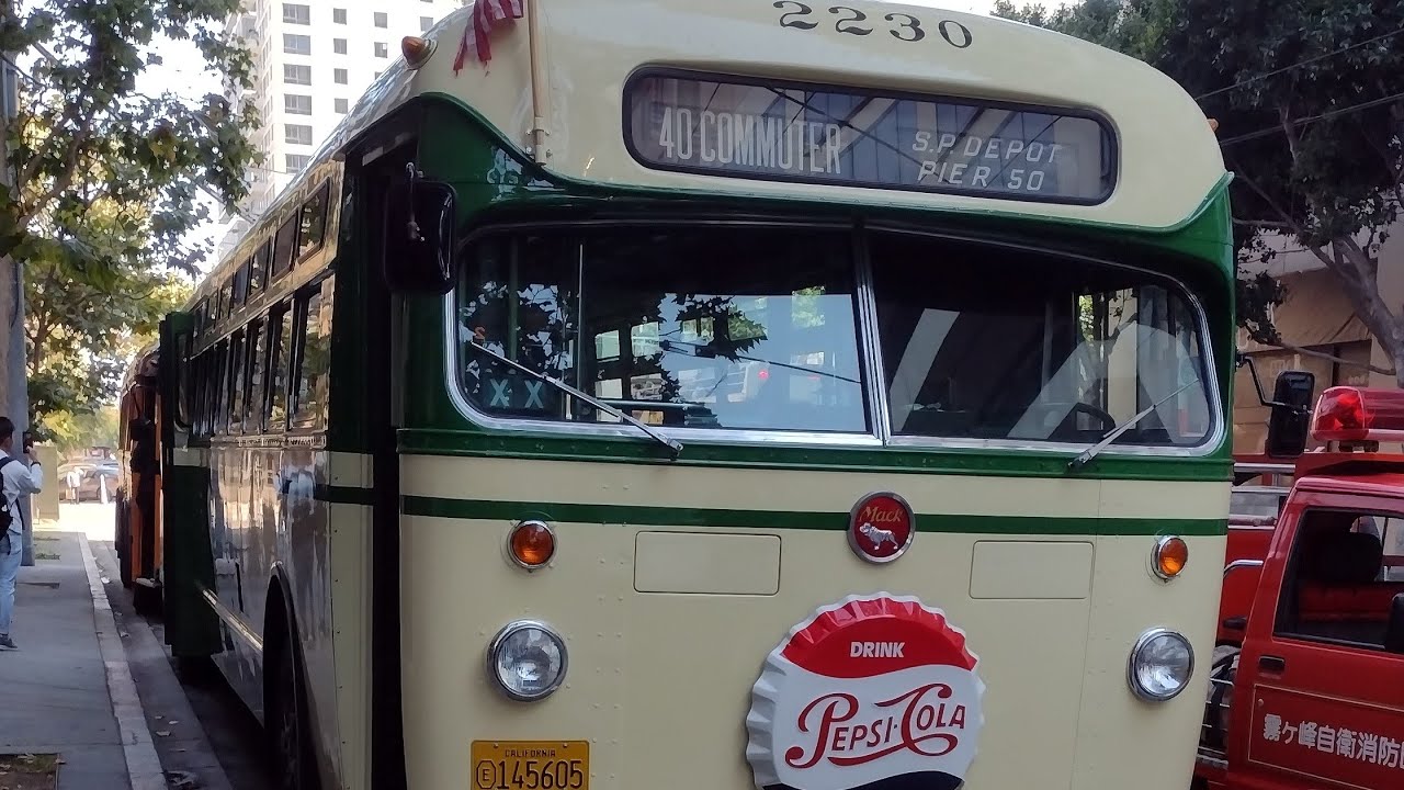 SF Muni: 1956 Mack C-49-DT #2230 | 2023 Muni Heritage Weekend - YouTube