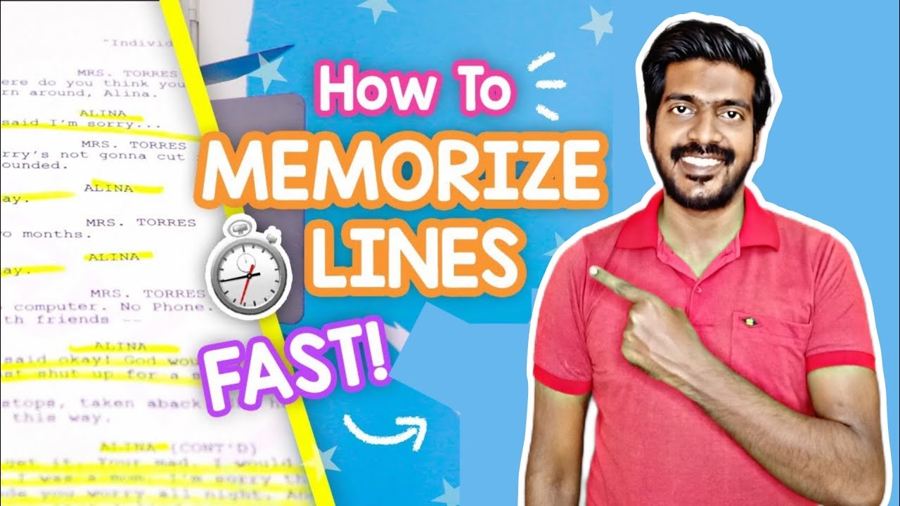 How To Memorize Lines Fast || Best Acting advice || Vinod Yadav - YouTube