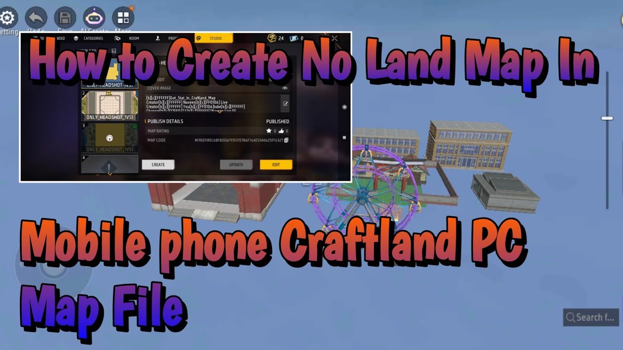 How to Create No Land Map In Mobile phone Craft Land PC Map File - YouTube