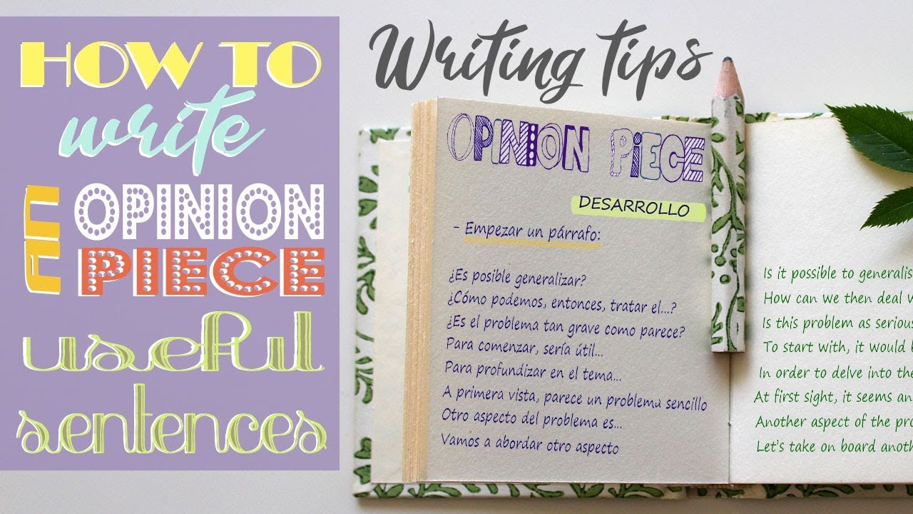 Writing Tips: Opinion Piece Useful sentences - Ensayo de opinion Frases ...
