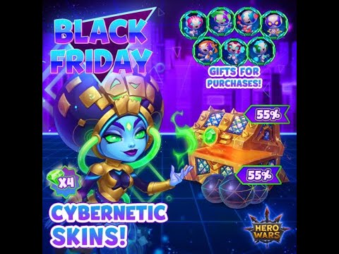 Hero Wars novos visuais cyberskins amira fox iris - YouTube