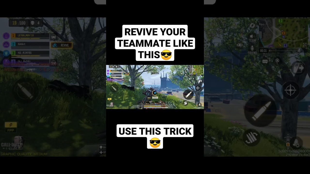 Trick To Revive Your Teammate #codm #codmobile - YouTube