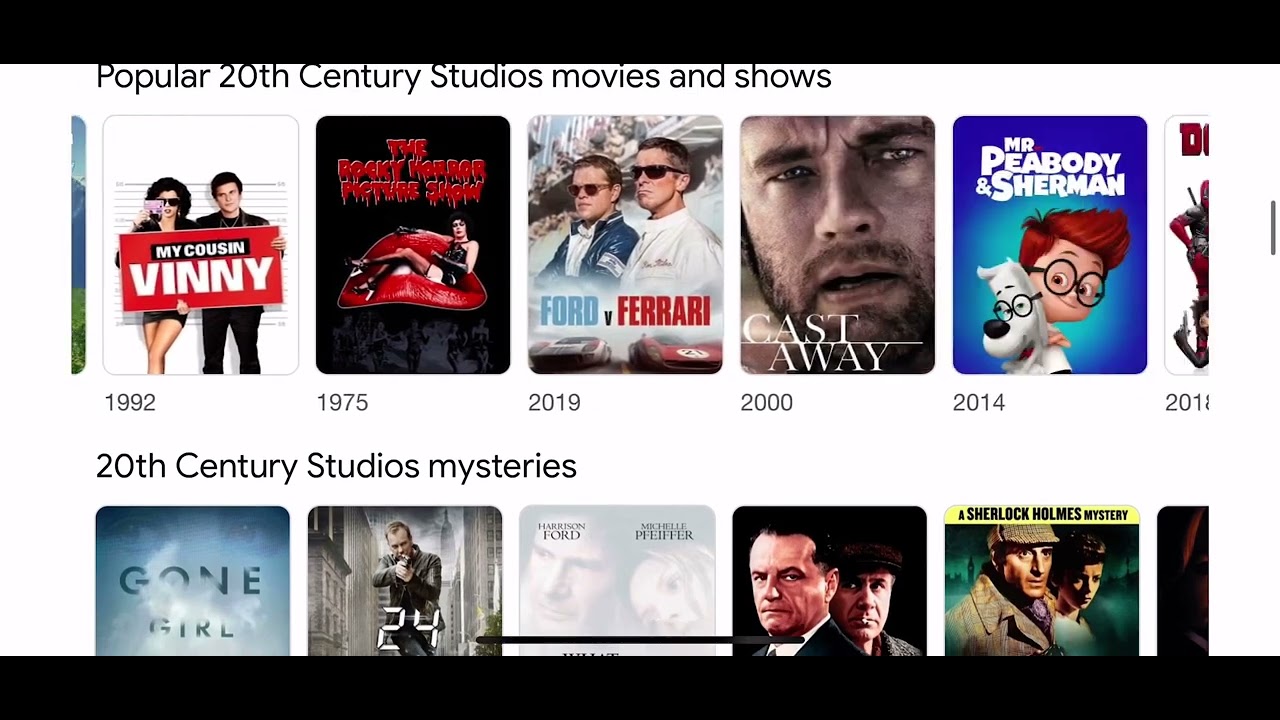 All the 20th century Fox movies and shows - YouTube
