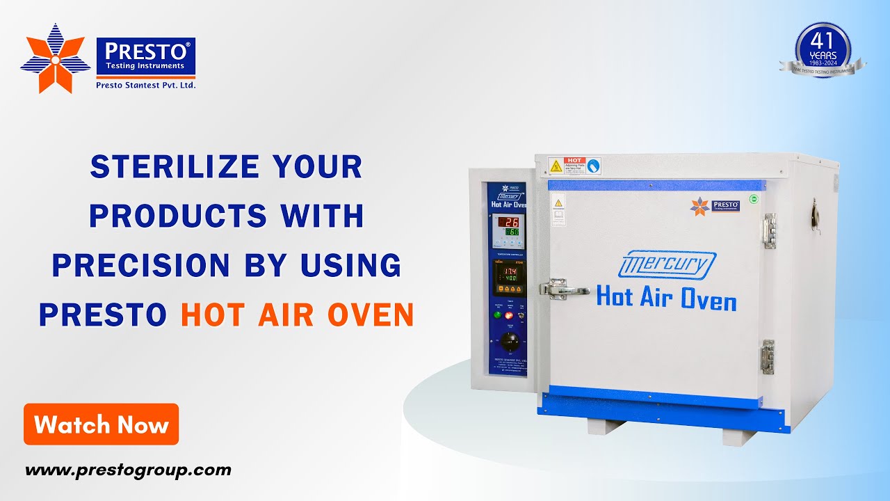 Sterilize your products with precision by using Presto Hot air oven ...