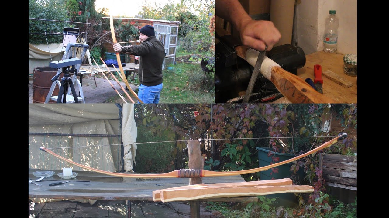 Amerikanischer Flachbogen aus Eibe/ Zweiteiliger Bogen/ 165,68 FPS ...