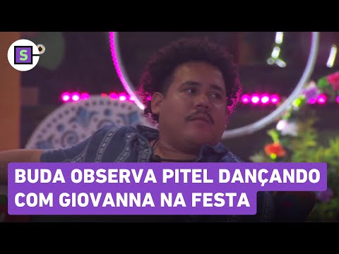 BBB 24: Buda observa Pitel dançando com Giovanna na festa