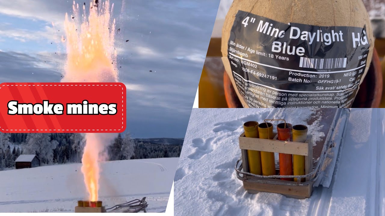 Testing 4 inch smoke mines - YouTube
